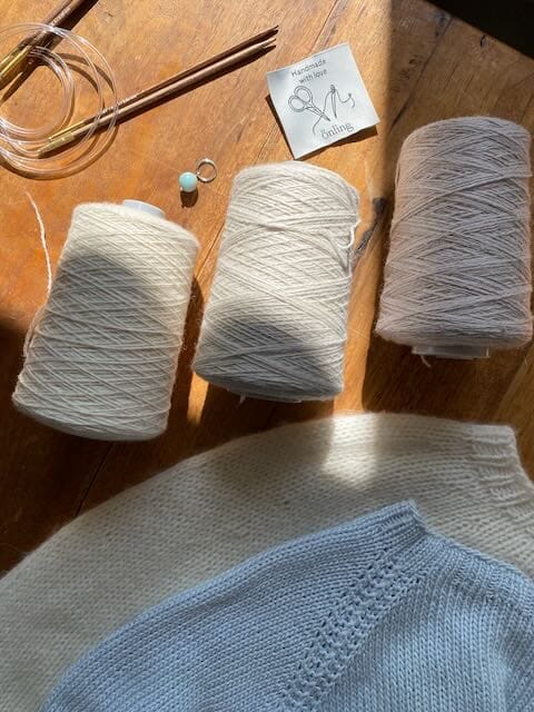 Easy Peasy Beginner knitting box in Önling No 12 (wool / cotton)