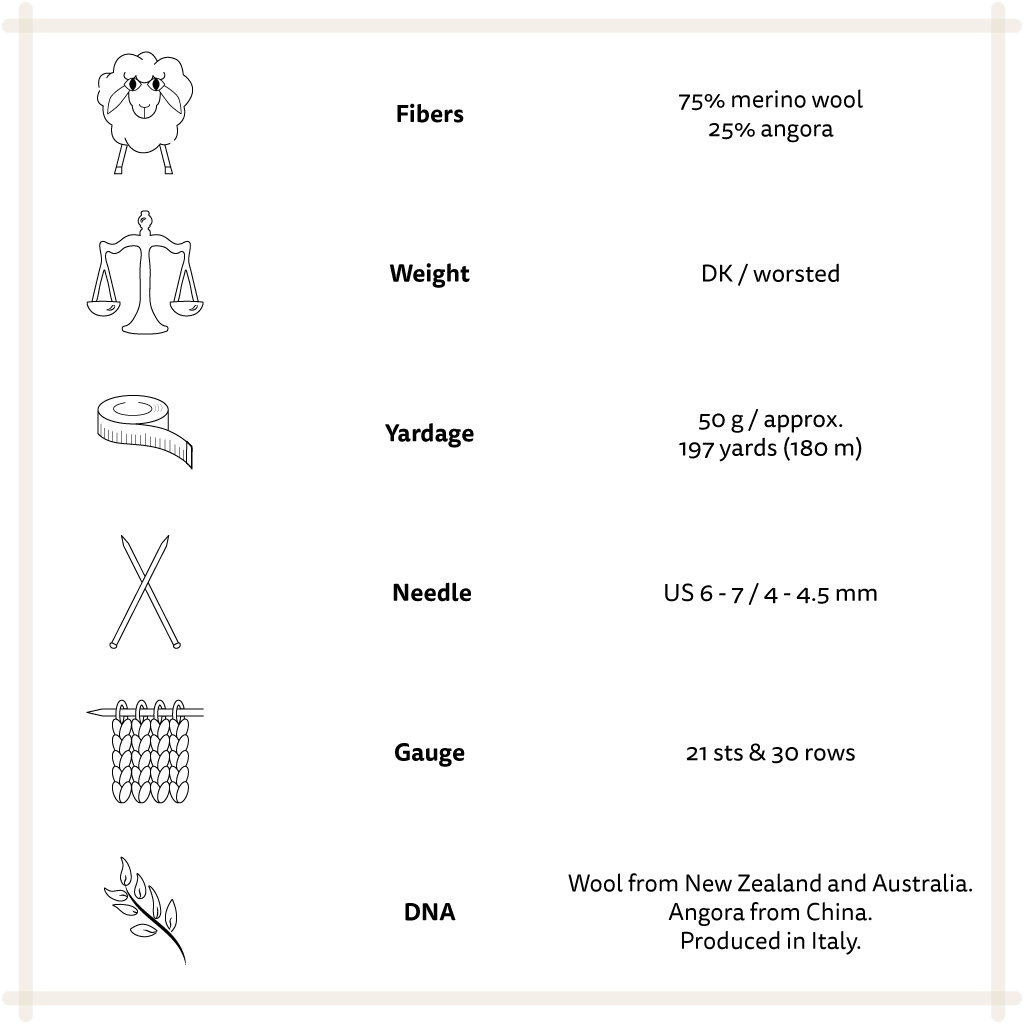 Önling No 1 - Soft Merino Angora Yarn for Luxurious Knitting Pigeon Blue