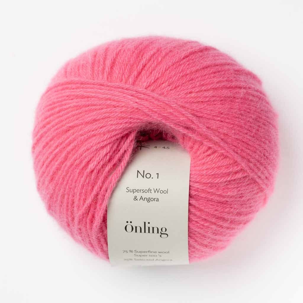 Önling No 1 - Soft Merino Angora Yarn for Luxurious Knitting Pink