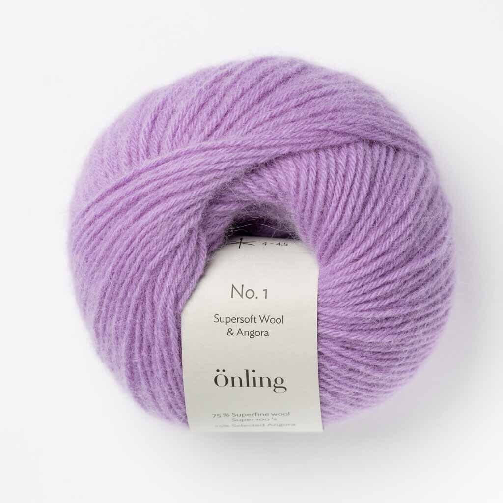 Önling No 1 - Soft Merino Angora Yarn for Luxurious Knitting Purple