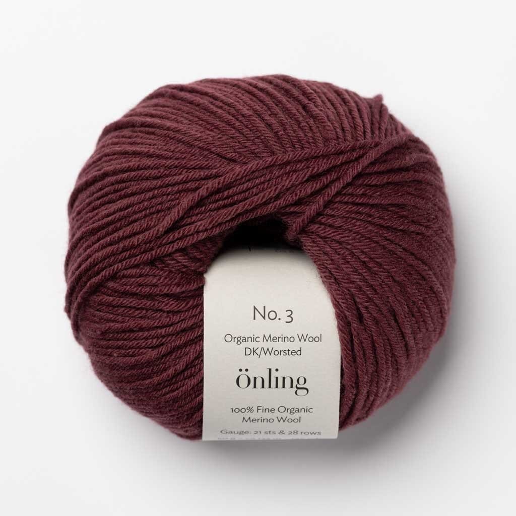 Önling No 3, soft heavy organic merino wool | DK Worsted Burgundy
